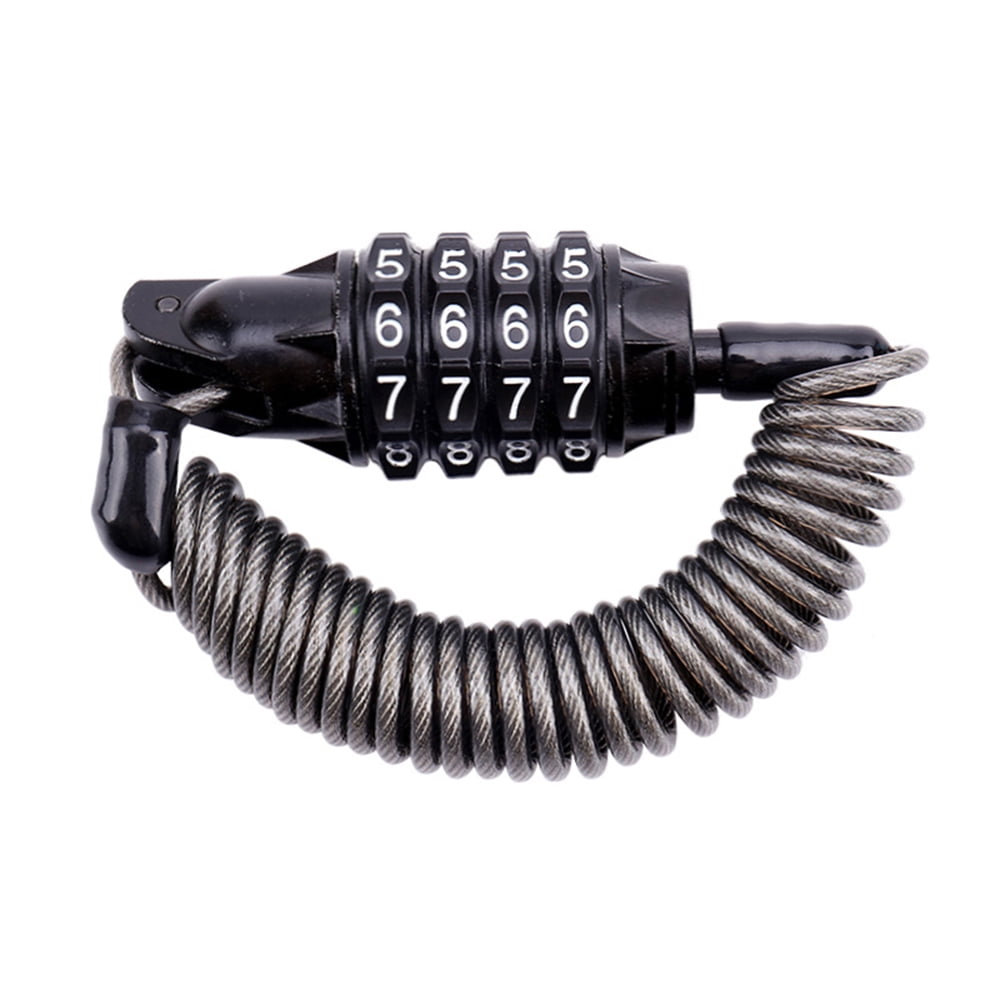 4 Digit Code Lock, Motorcycle Helmet Lock with 4MM Thick PVC Coated ...