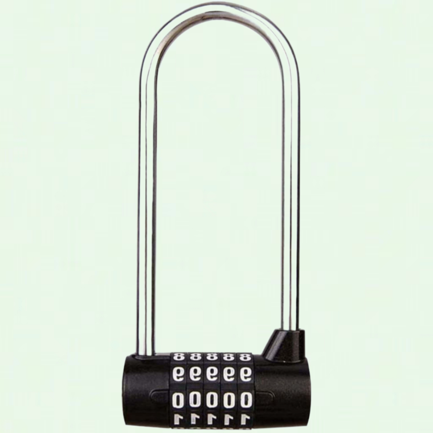 Resettable U-Lock Padlock, 5-Digit Combination Lock, Wide Shackle ...