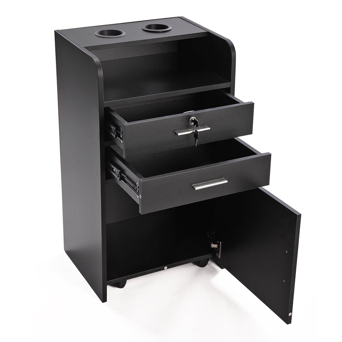 Portable Stylist Beauty Desk, Reshable Barber Station with 2 Drawers ...