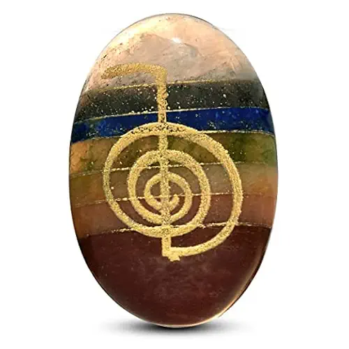 Reshamm 7 Seven Chakra Crystals Reiki Healing Stones with Cho Ku Rai ...