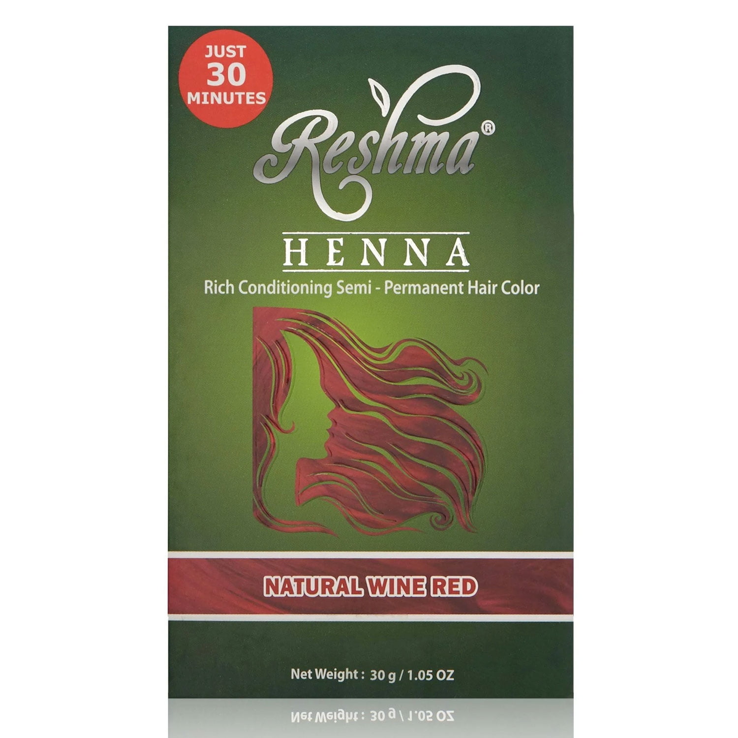 Reshma 30-Minute Henna Semi-Permanent Hair Color in Natural Wine Red 0.7 Oz. - Walmart.com