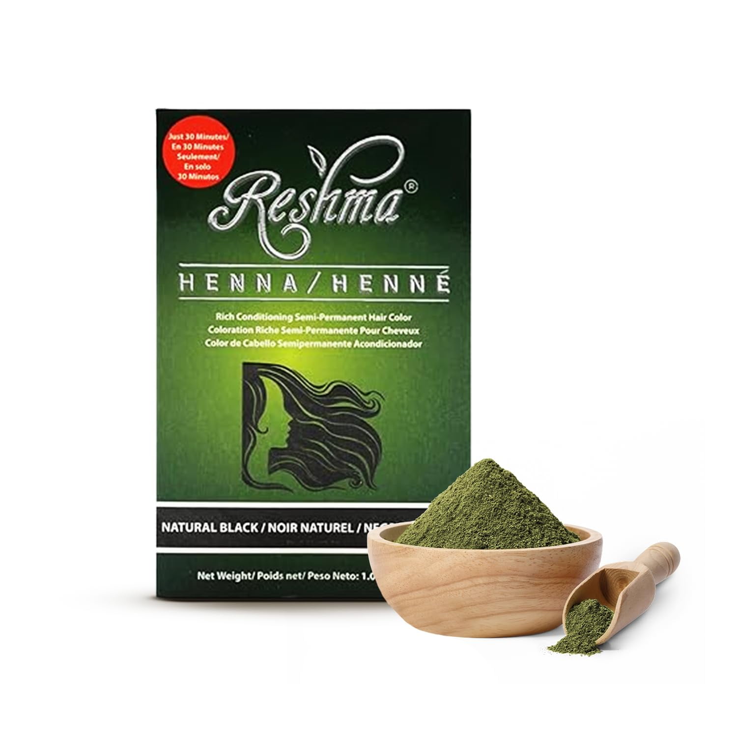 Reshma Beauty 30 Minute OLF24 Henna Hair Color with Natural Henna, For Soft Shiny Hair Henna ...