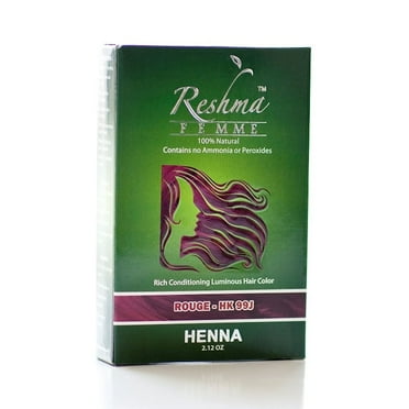 Reshma Henna Permanent Hair Color, Rich Conditioning, Natural Dark ...