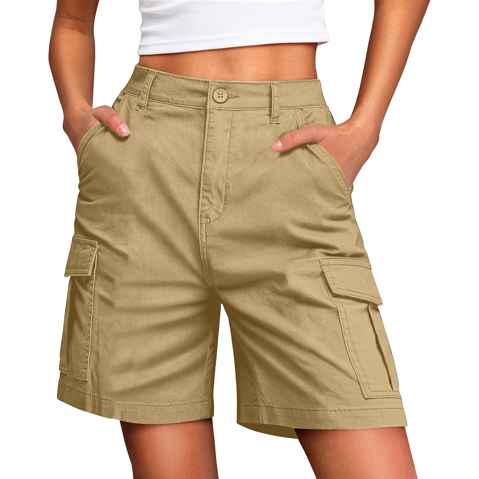 Resicozy Bermuda Shorts for Women 2026 Casual Summer High Waisted Cargo ...