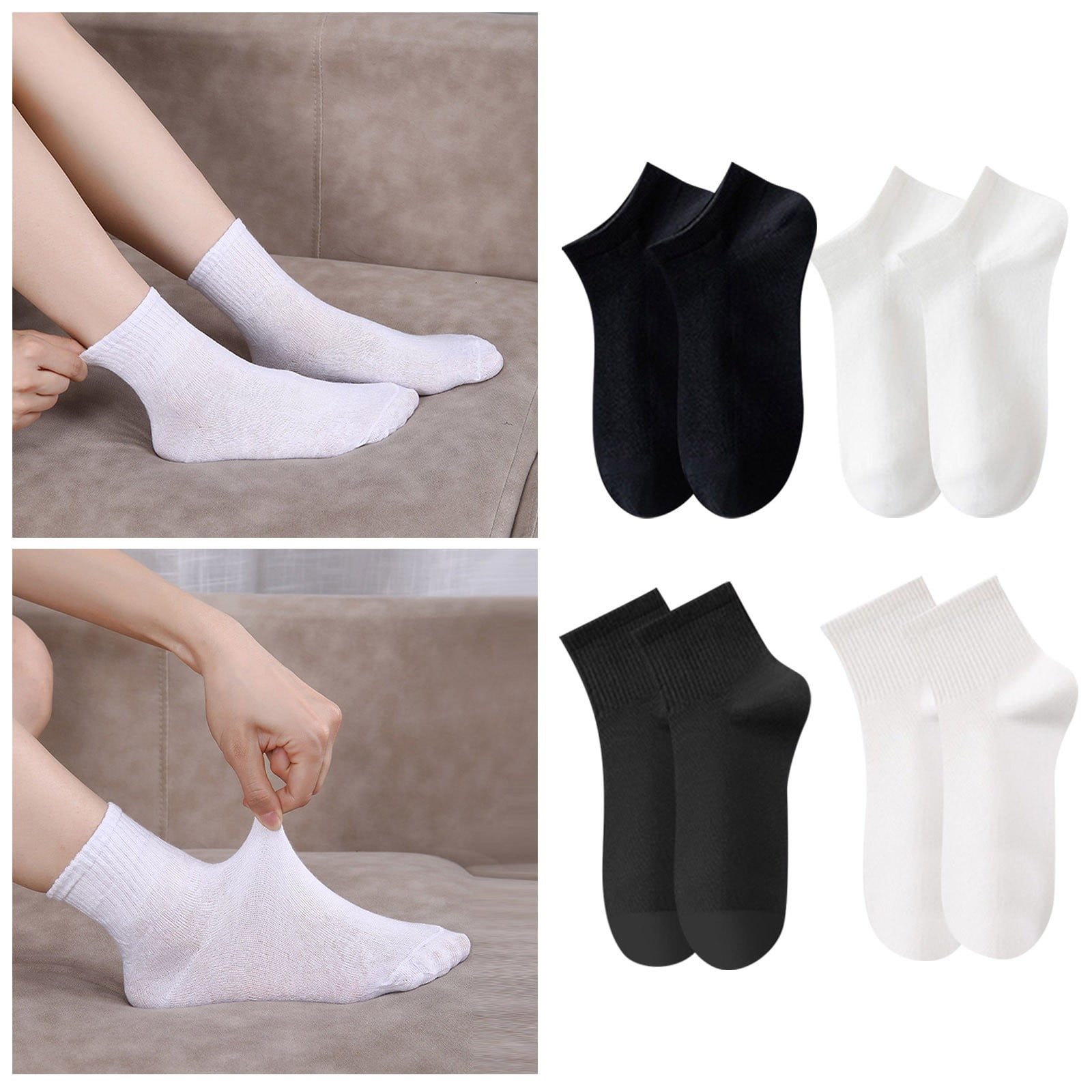 Resicozy Low Cut Disposable Socks for Travel Portable Stretchy Socks ...