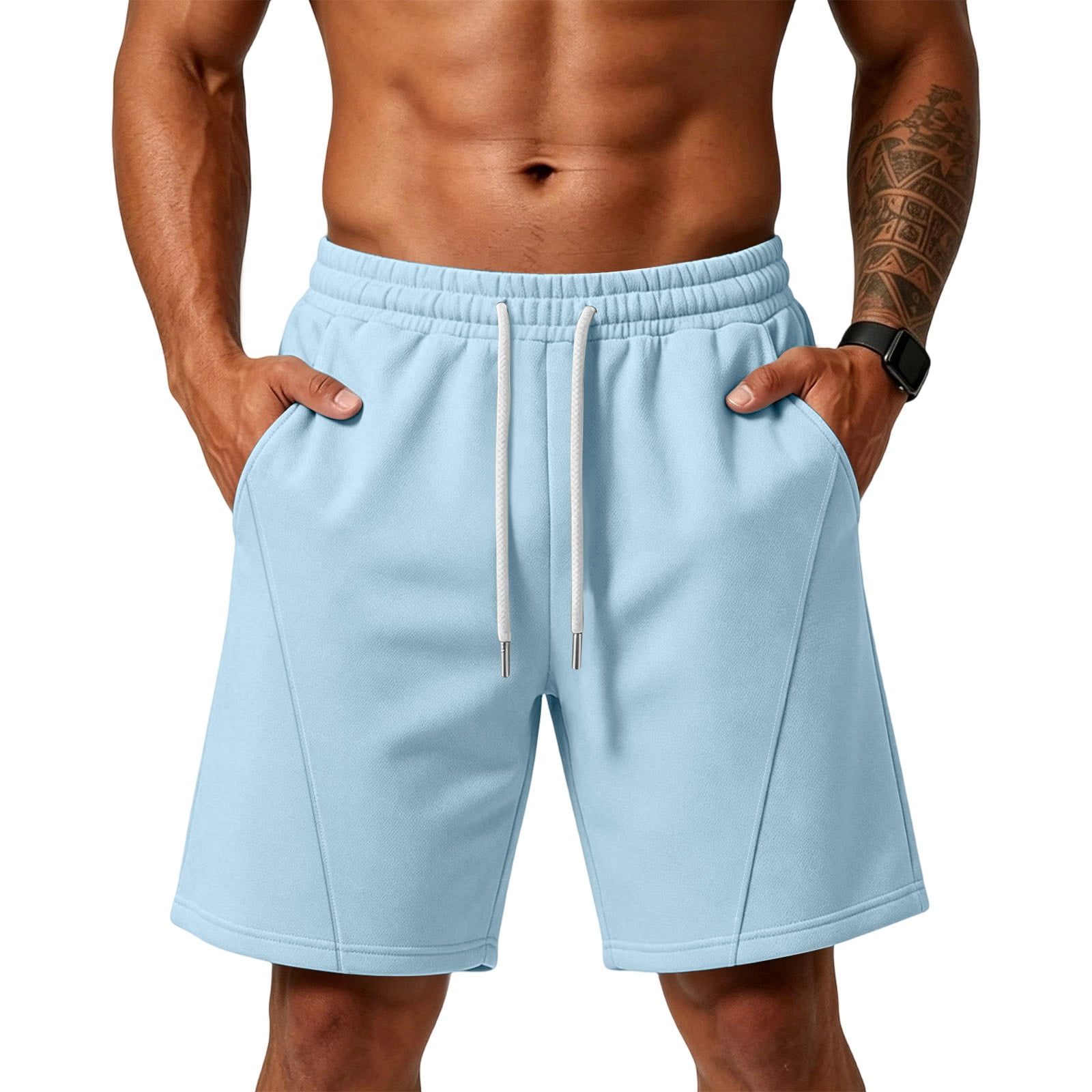 Resicozy Men Baggy Sweat Shorts 2026 Cotton Athletic Shorts Workout Gym ...