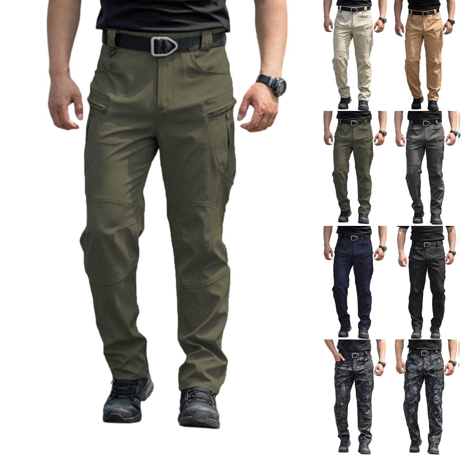 Resicozy Mens Cargo Work Pants with Pockets Casual Outdoor Hiking ...