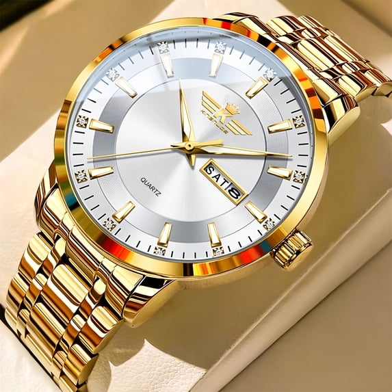 Resicozy Watches for Men Fashion Quartz Wristwatch with Round Dial ...