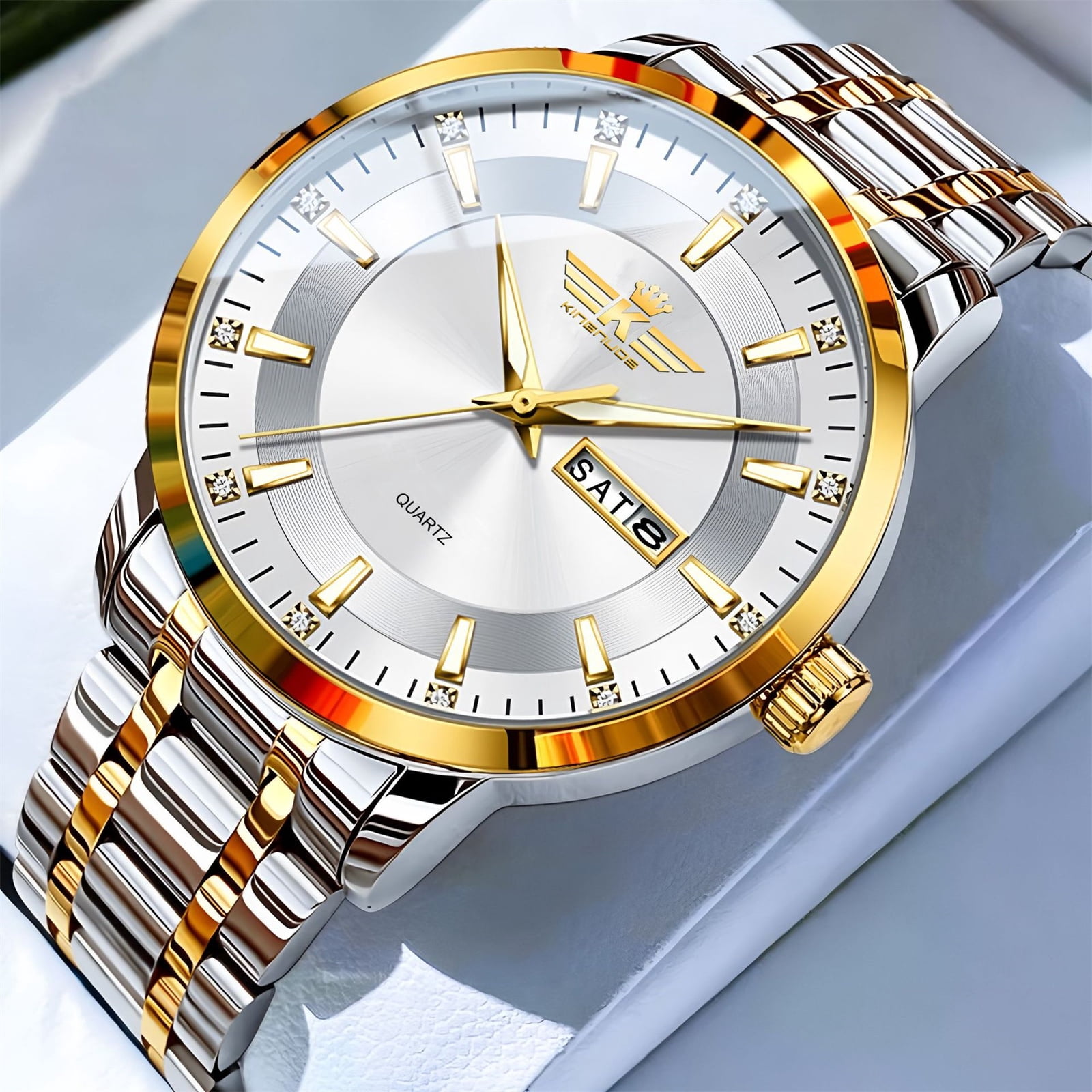 Resicozy Watches for Men Fashion Quartz Wristwatch with Round Dial ...