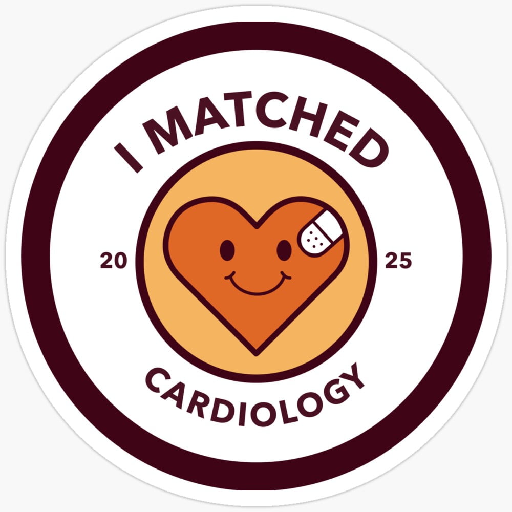 Residency Match Day 2025 I Matched Cardiology Sticker Phone Decal Water ...