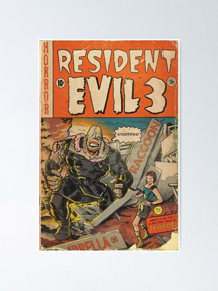 Resident Evil 3 fan art comic book cover Fashion Art Decor Frame ...