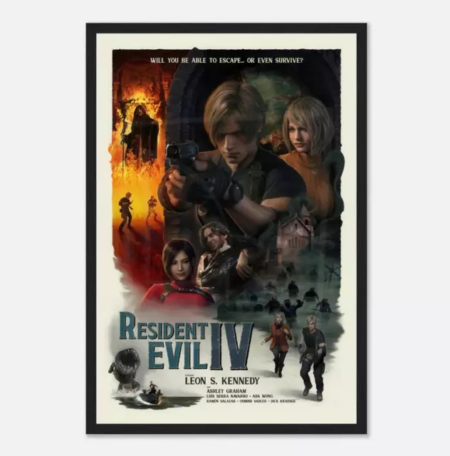 Resident Evil 4 Remake Game Wall Art-Poster Wall Art, Unique Wall Decor ...