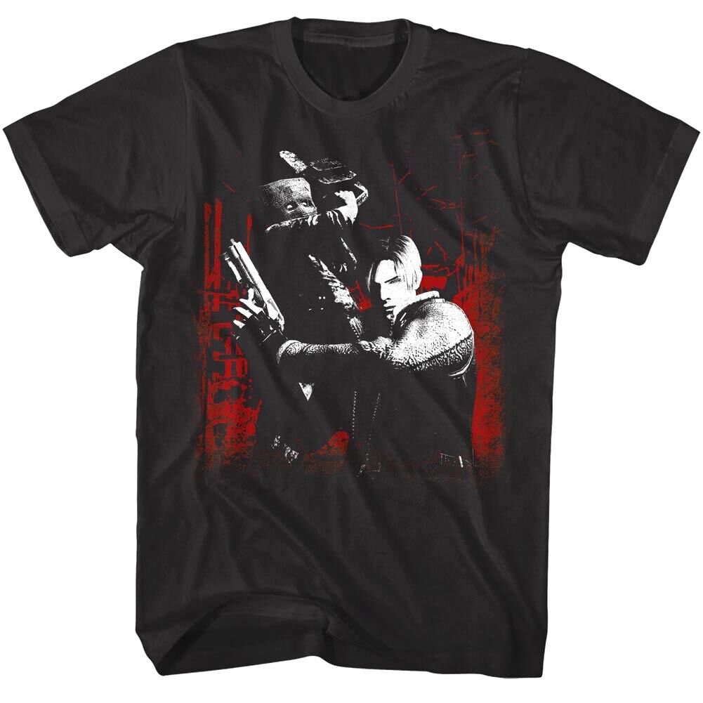Resident Evil Chris Redfield Chainsaw Zombie Attack Men's T Shirt Gamer ...