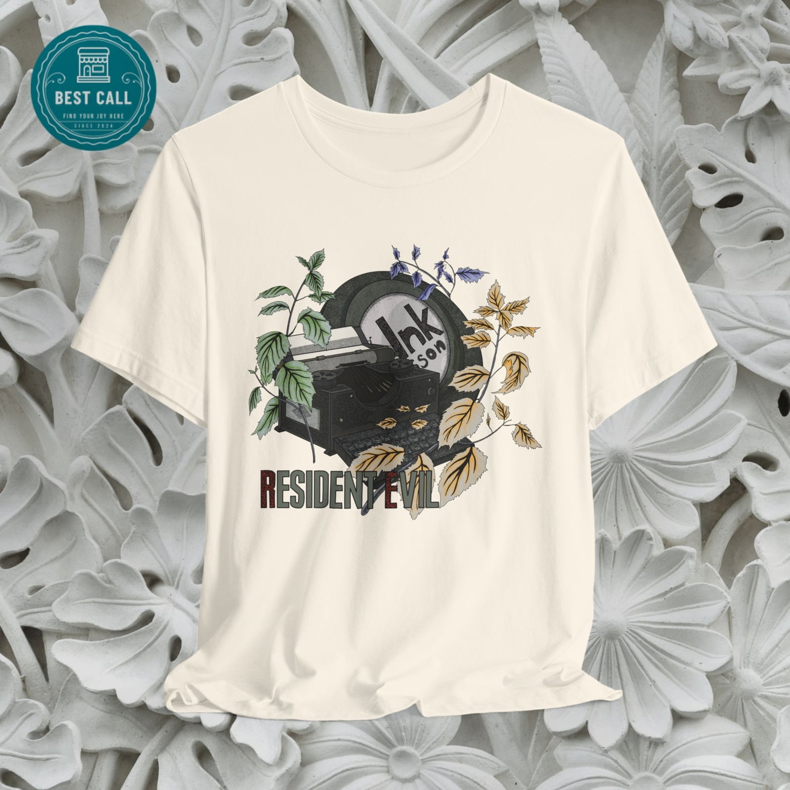 Resident Evil Fan Made T-shirt, Typewritter, Herb, Leon Kennedy, Claire ...