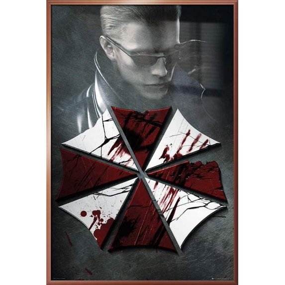 Resident Evil - Framed Gaming Poster (Game Cover / Key Art) (Shiny ...
