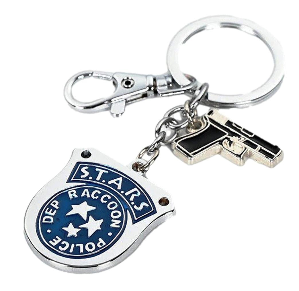 Resident Evil Game Stars Raccoon Logo Metal Charm Keychain Keyring ...