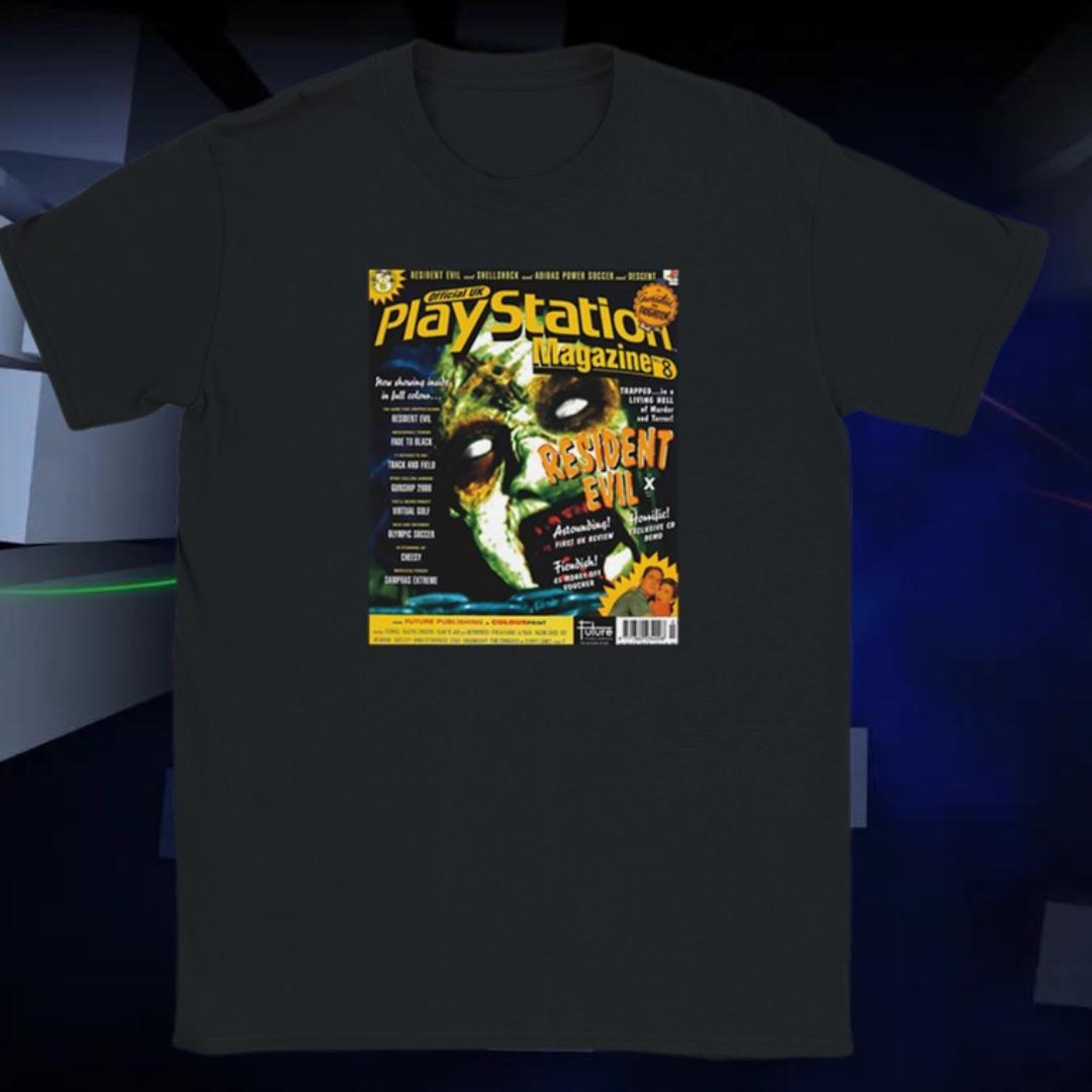 Resident Evil Playstaion Magazine Retro Gaming Crewneck T-shirt ...