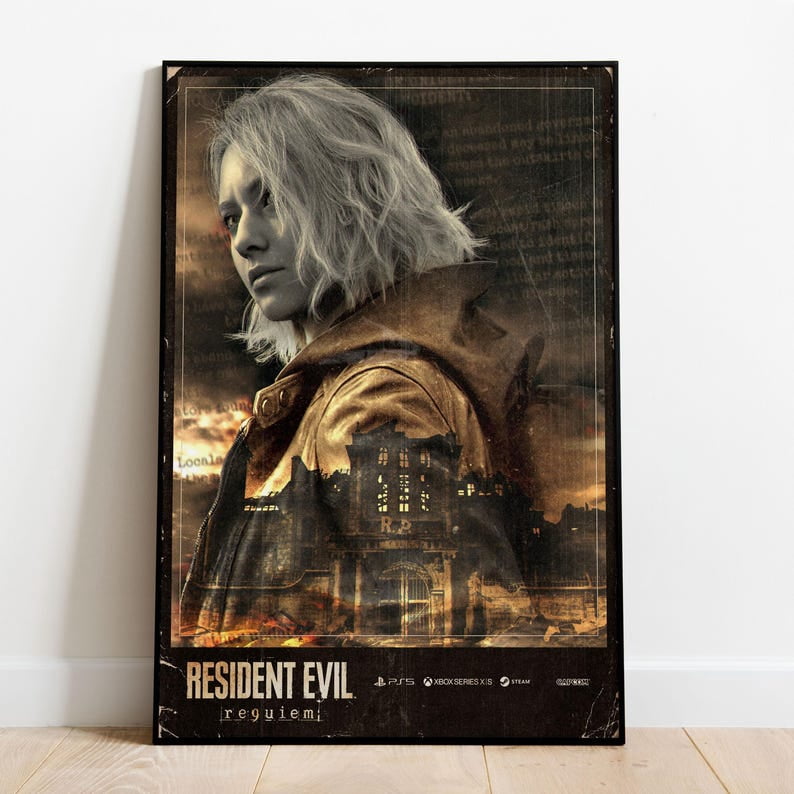Resident Evil Requiem Female Protagonist Raccoon City Poster Resident ...