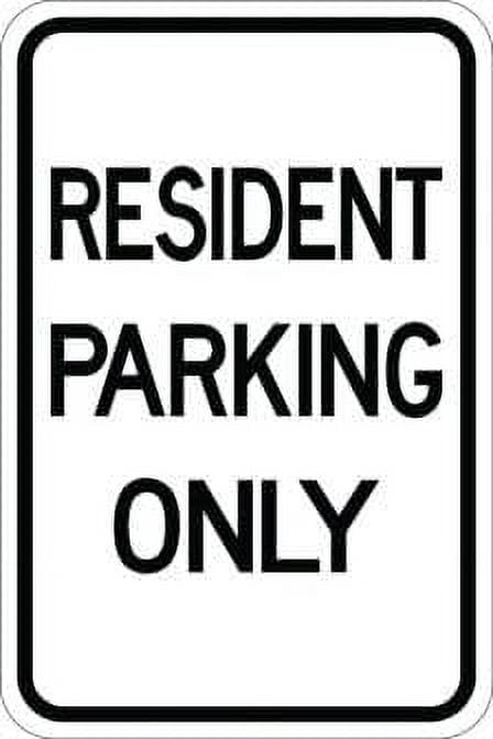 Resident Parking Only Parking Signs Metal - Caution Safety Warning ...