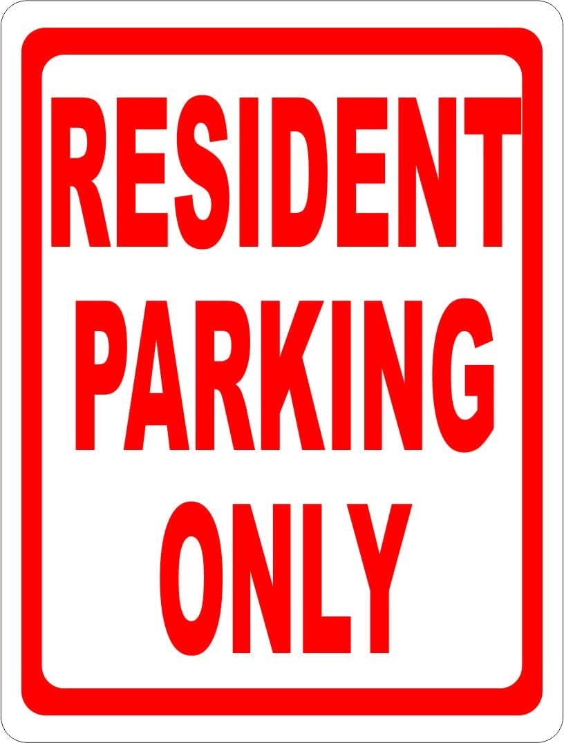Resident Parking Only Sign. 12x18 Metal. - Walmart.com