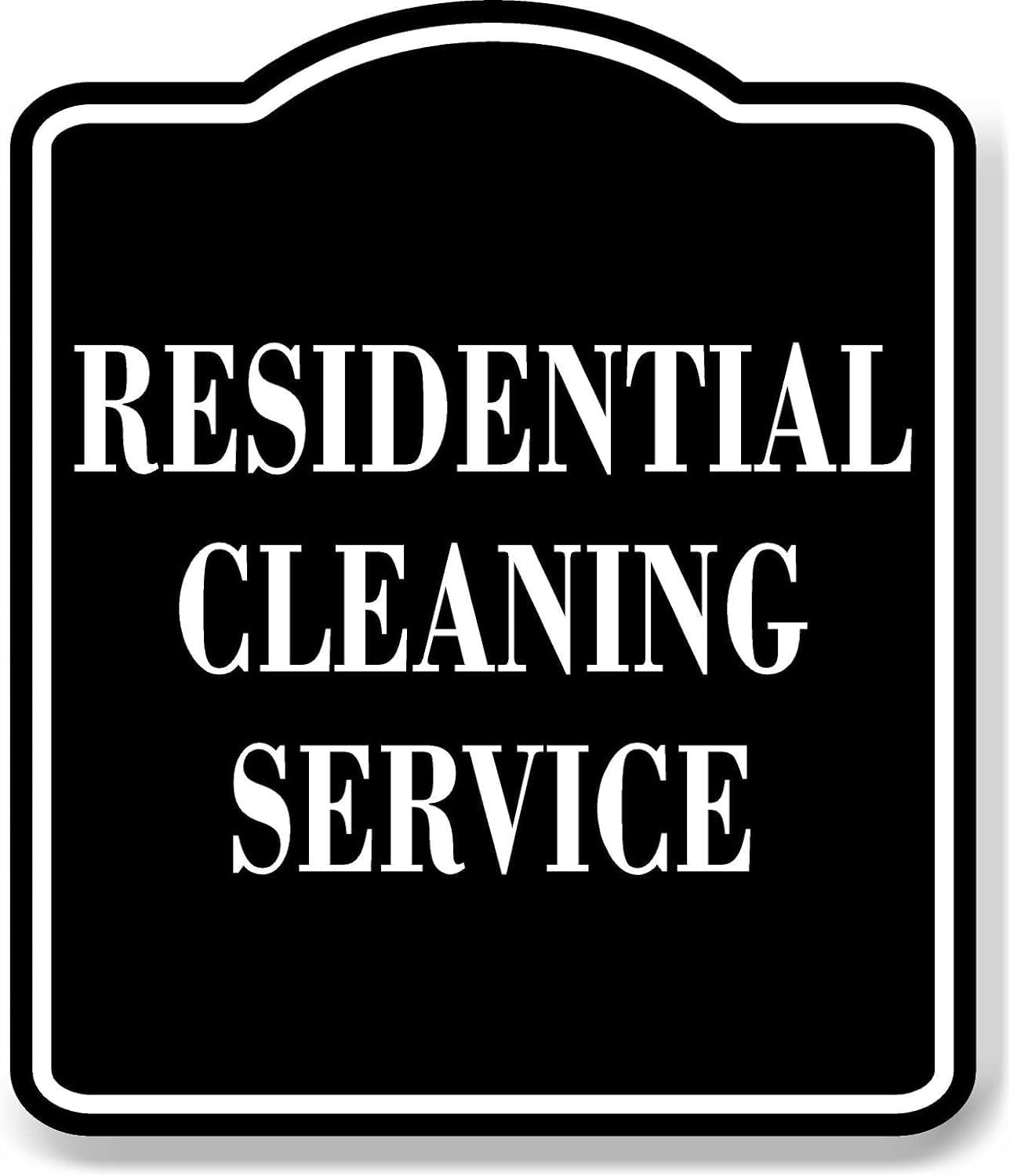 Residential Cleaning Service BLACK Aluminum Composite Sign, 8.5"x10 ...