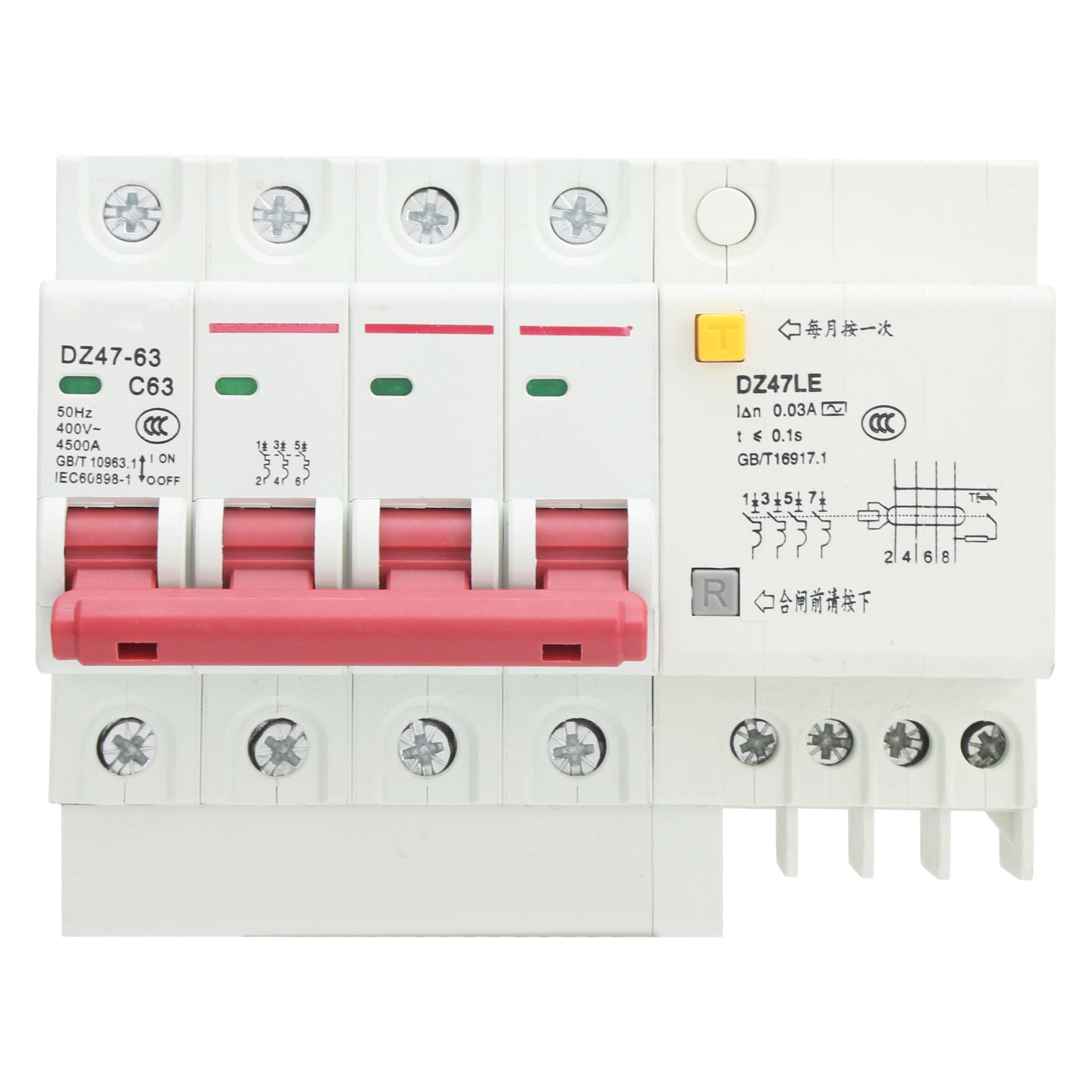 Residential Current Circuit Breaker With Leakage & Overload Protection ...