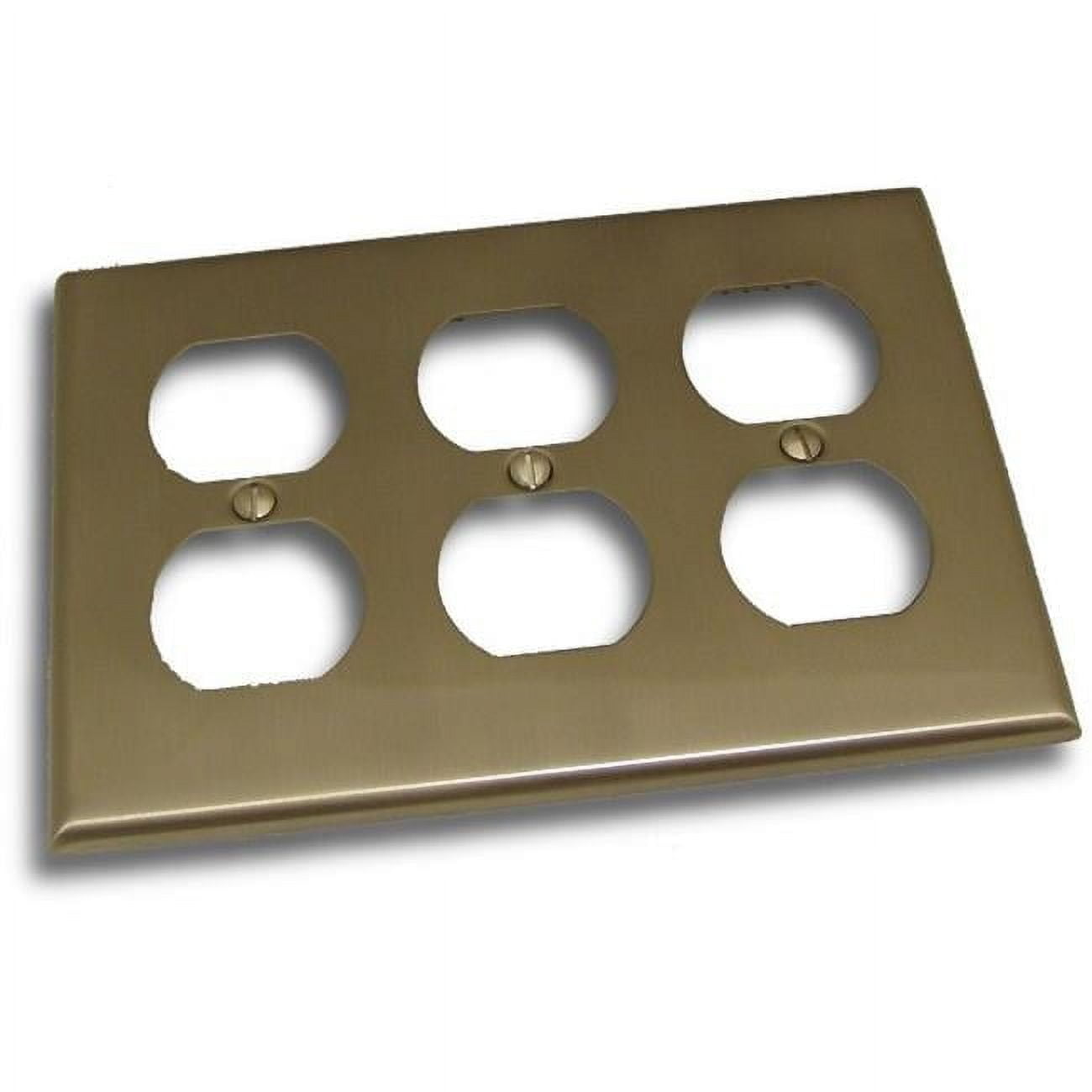 Residential Essentials 10833SN Triple Receptacle Switch Plate- Satin ...