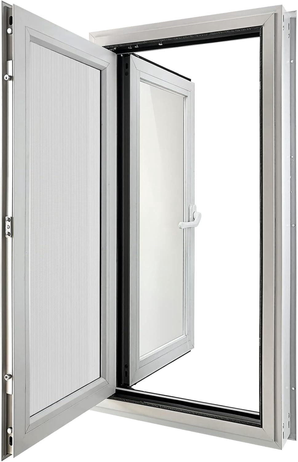 Residential windows, white residential windows with horizontal magnetic ...
