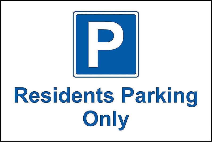Residents Parking Only metal park safety aluminum Sign Size: 16 x 12 ...