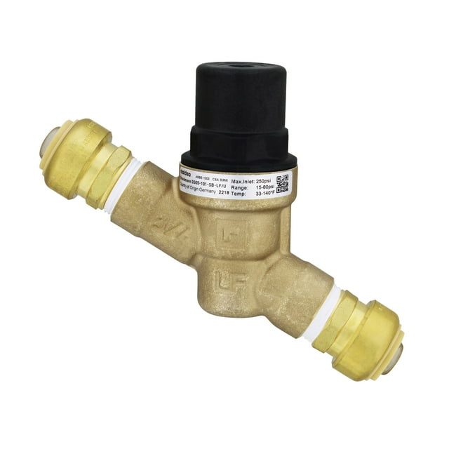 Resideo Water Pressure Regulator Valve - 3/4in DN20 Push Connect Relief ...