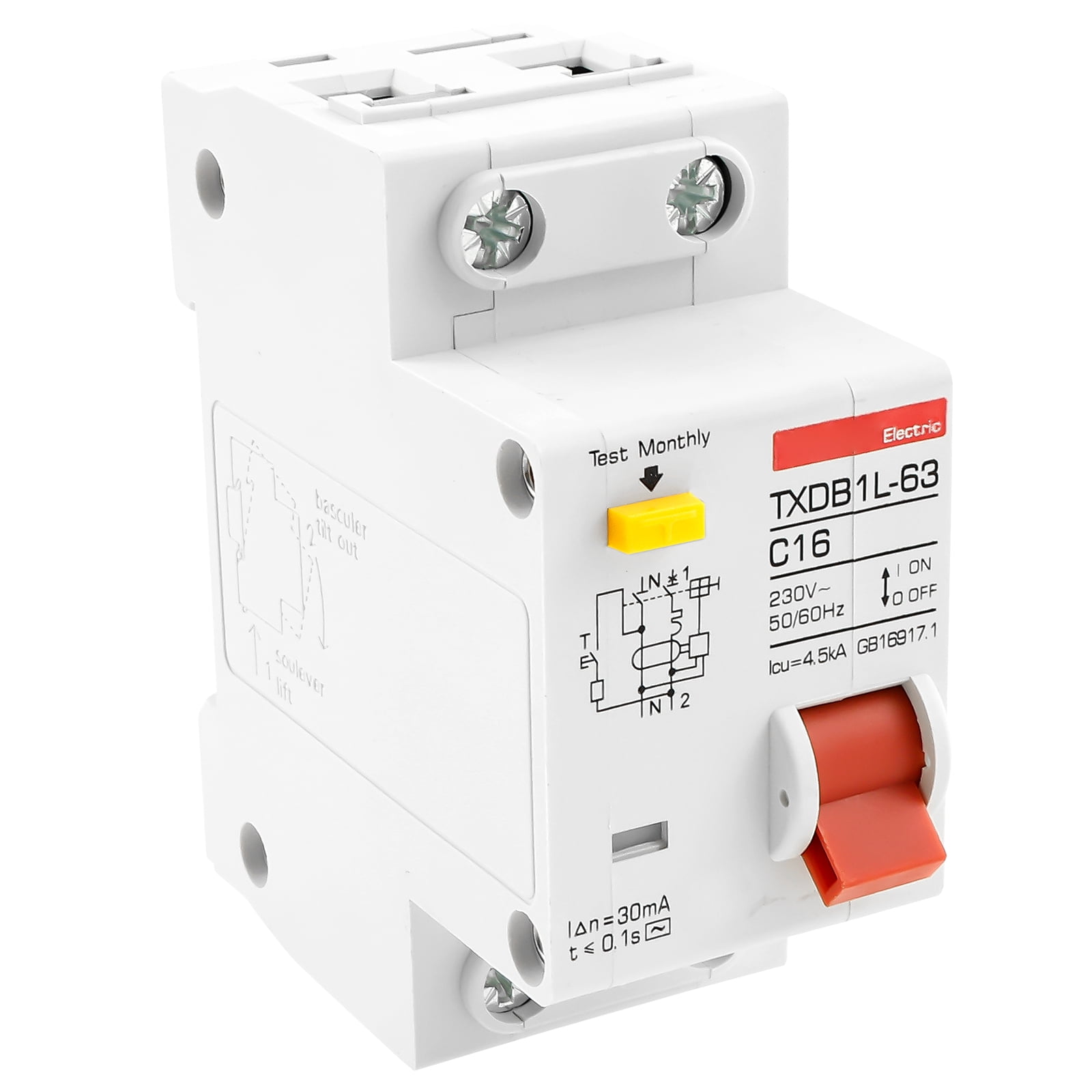 Residual Current Circuit Breaker 230 V 16 A Safe Leakage Protection ...