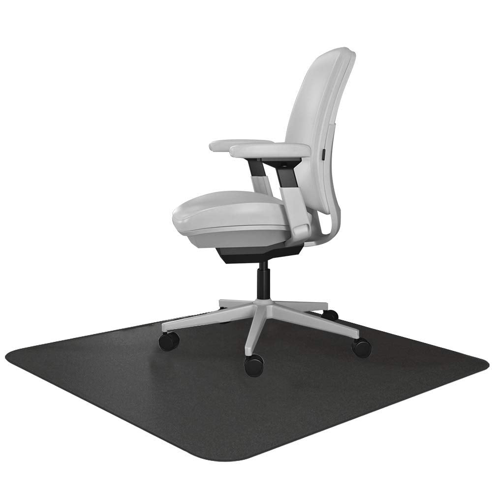 Resilia Office Desk Chair Mat, Low Pile Carpet, 48 x 48 Inches, Black ...