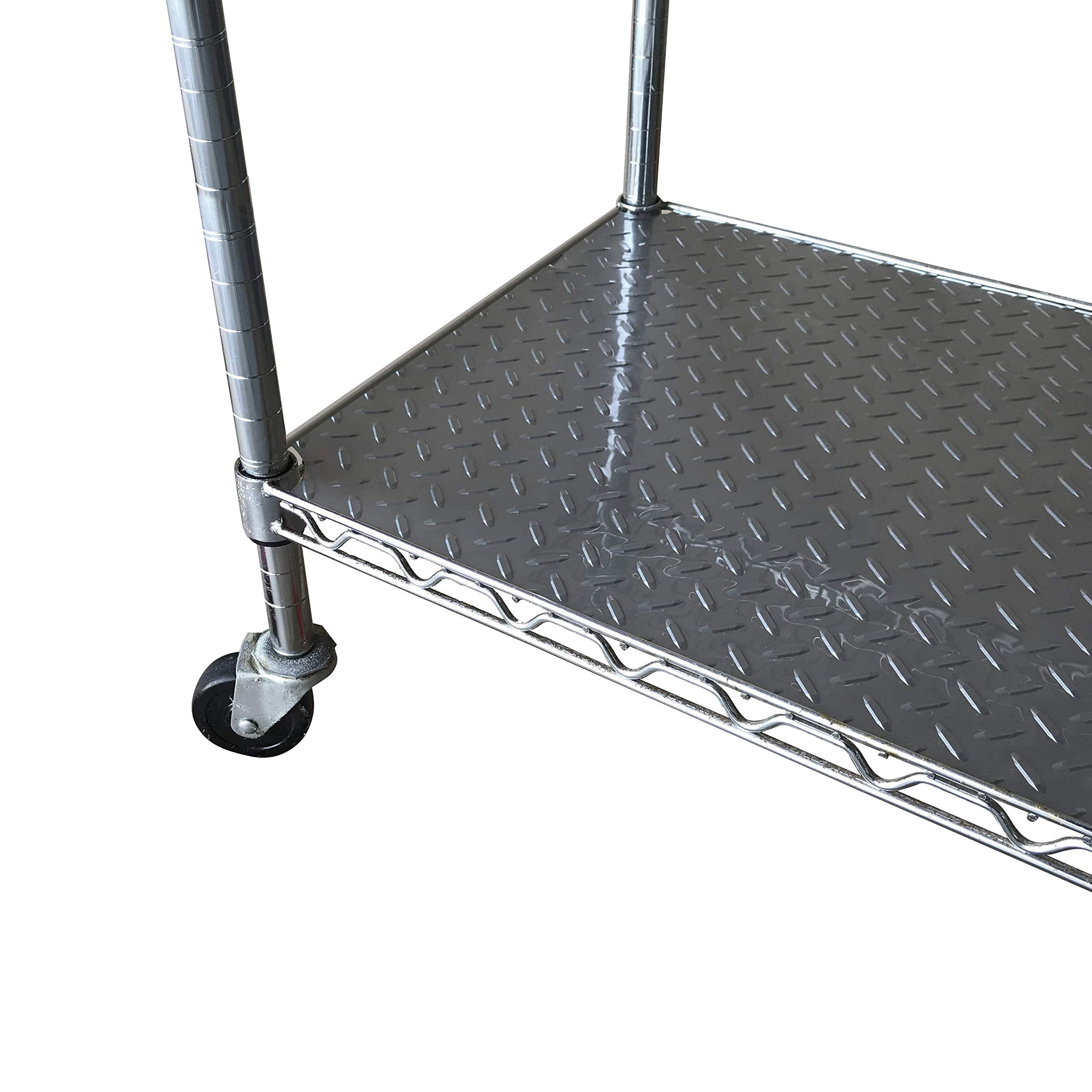 Resilia Wire Rack Shelf Liners - 5 Pack, 16" x 36", Silver Diamond ...