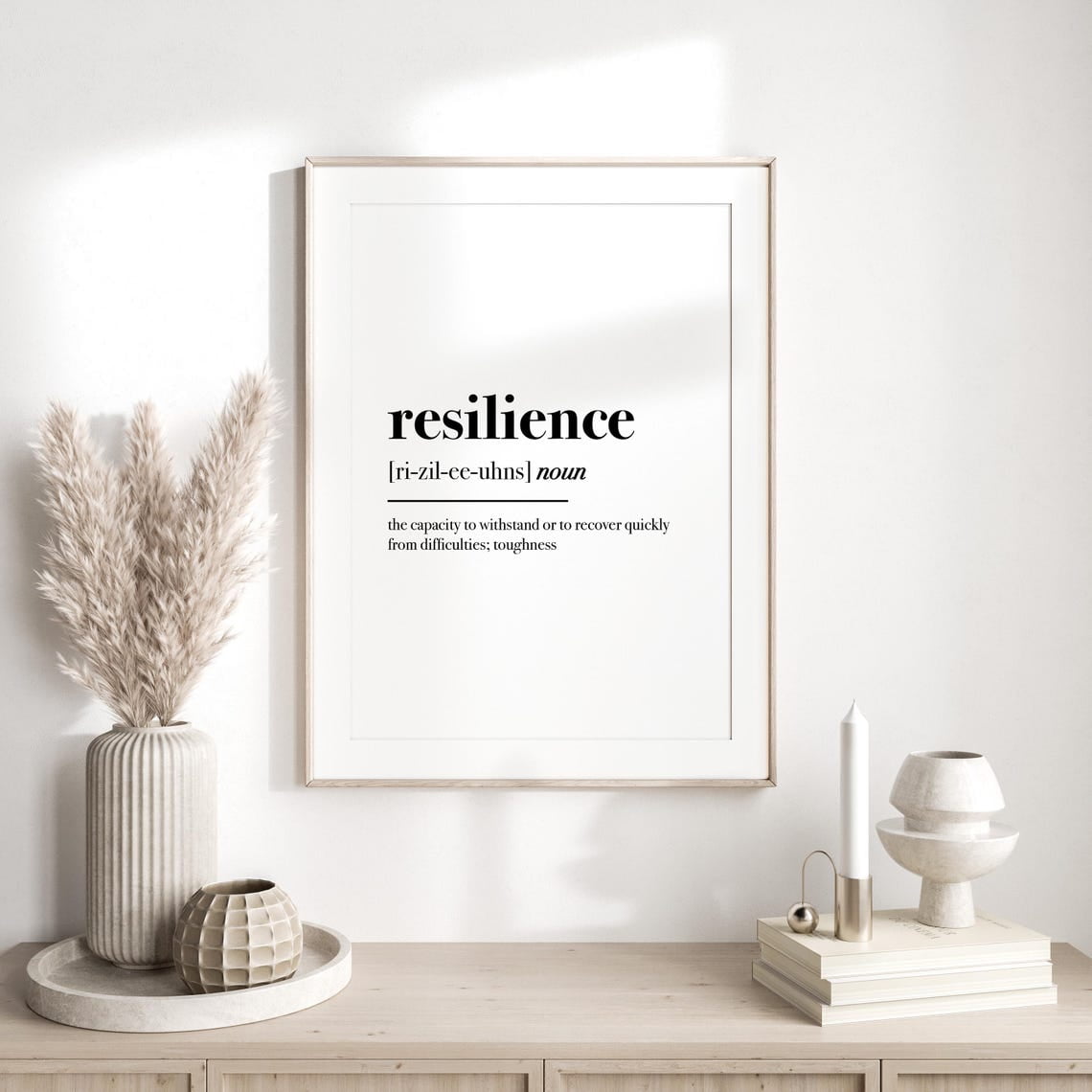 Resilience Definition Poster, Motivational Poster Wall Art ...