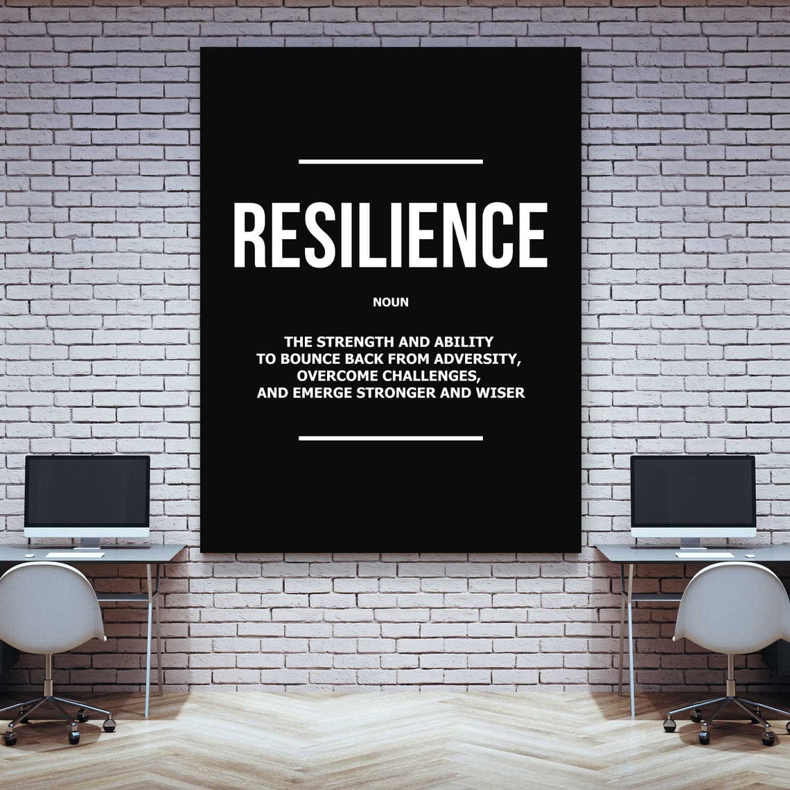 Resilience Definition Wall Art – Motivational Poster, Inspirational ...