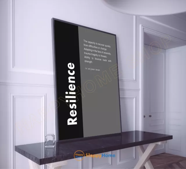Resilience Definition Wall Art Motivational Print Inspiration Office ...