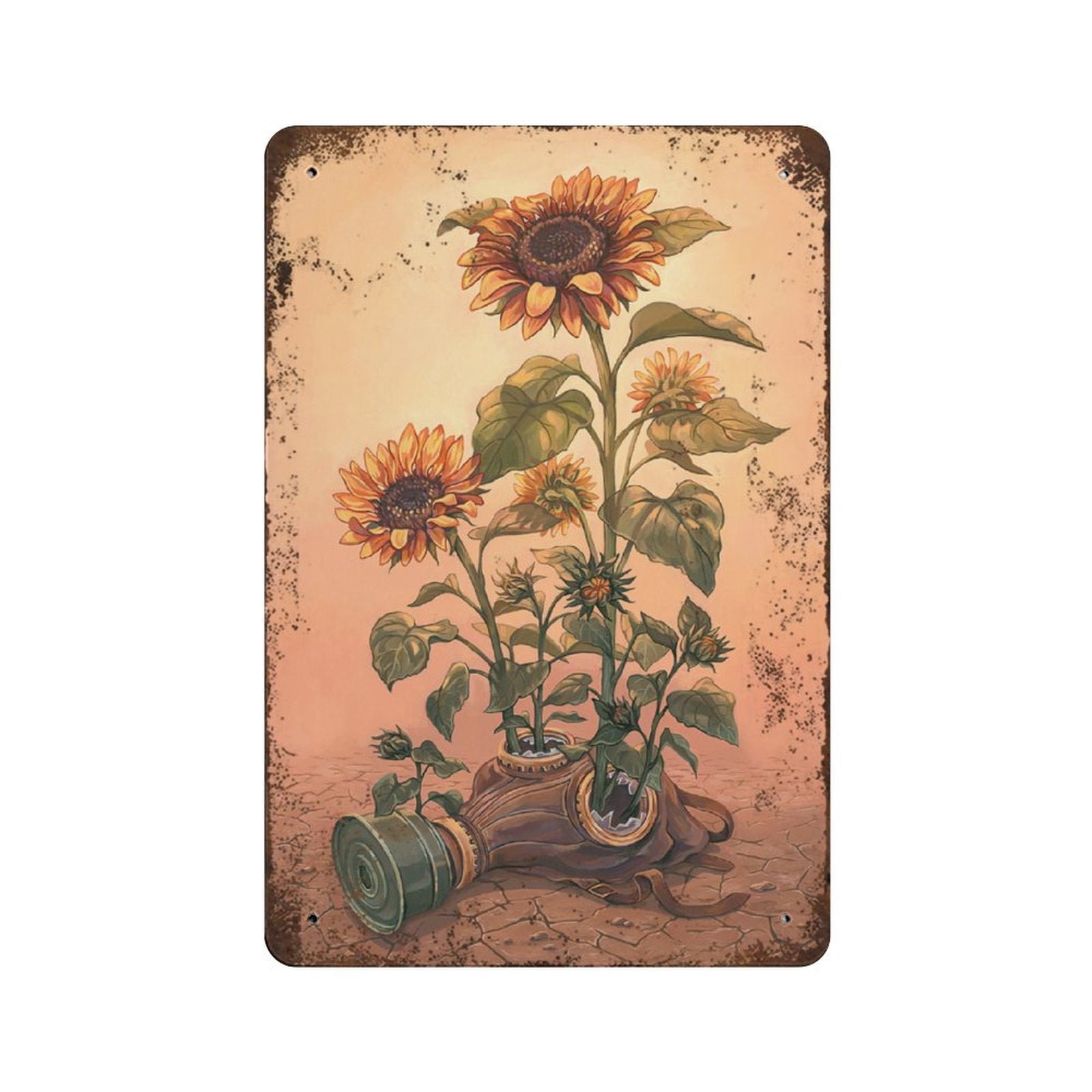 Resilience Print - Acrylic Painting Art Reproduction Sunflower Flowers ...