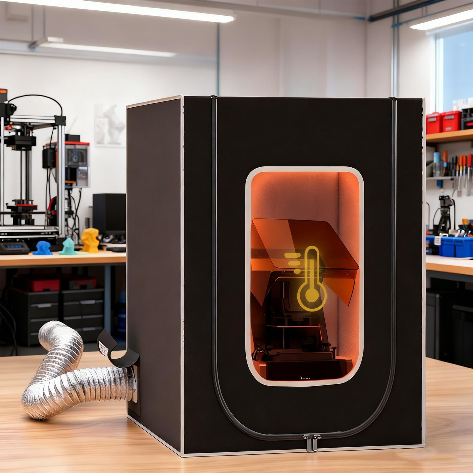 Resin 3D Printer Enclosure, Dustproof Tent With 12V Fan & Ventilation ...