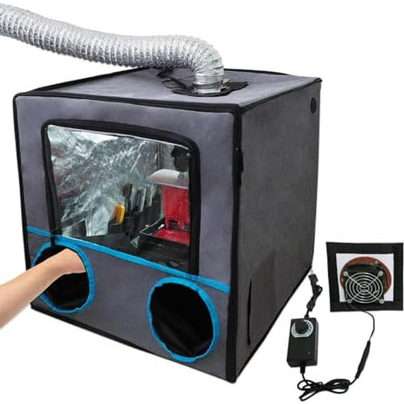 Resin 3D Printer Enclosure with Ventilation Fan+ Speed Controller+ Flexible Vent Duct, Front ...