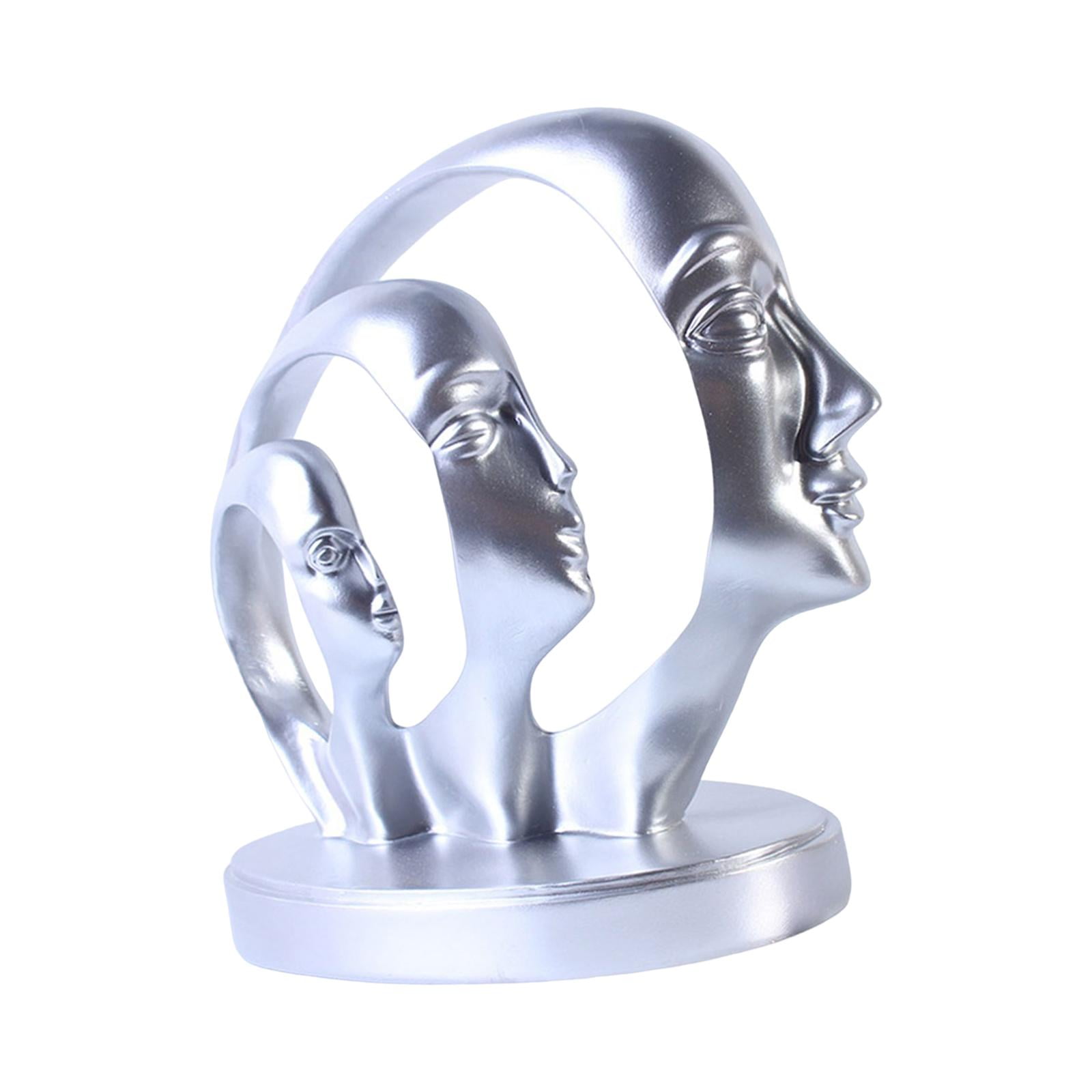 Resin Abstract women face Statues Art Crafts Sculpture Collectible ...