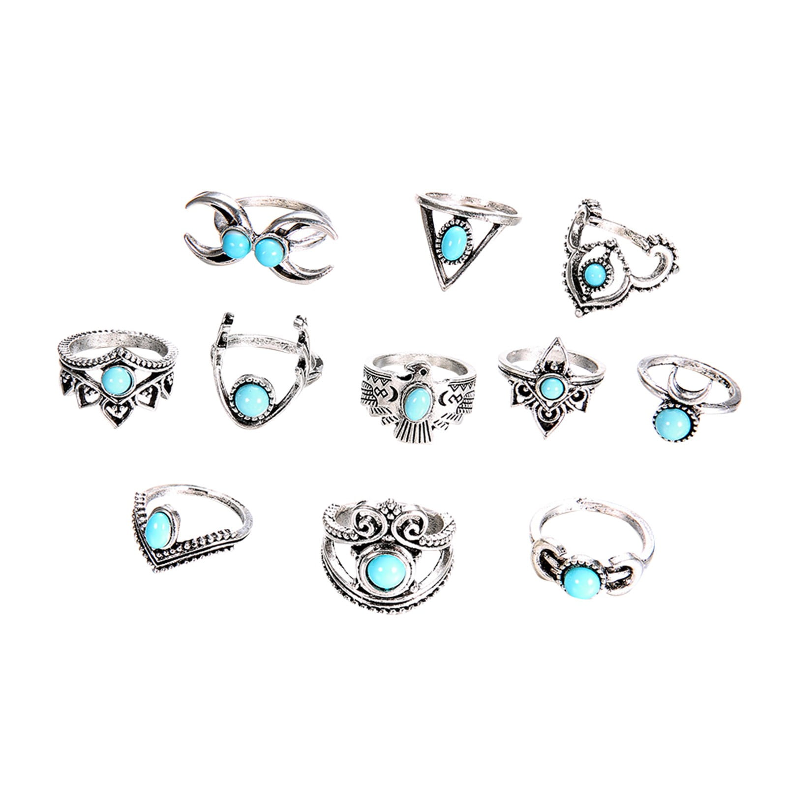 Resin Acrylic Rings Daughter High And Low Ring Fingertip Rings Ring Set ...