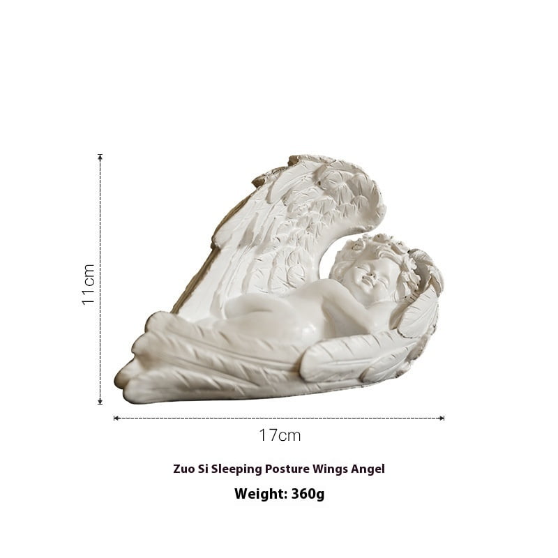 Resin Adorable Cherubs Angels Statues Figurine Guardian Angel Garden ...