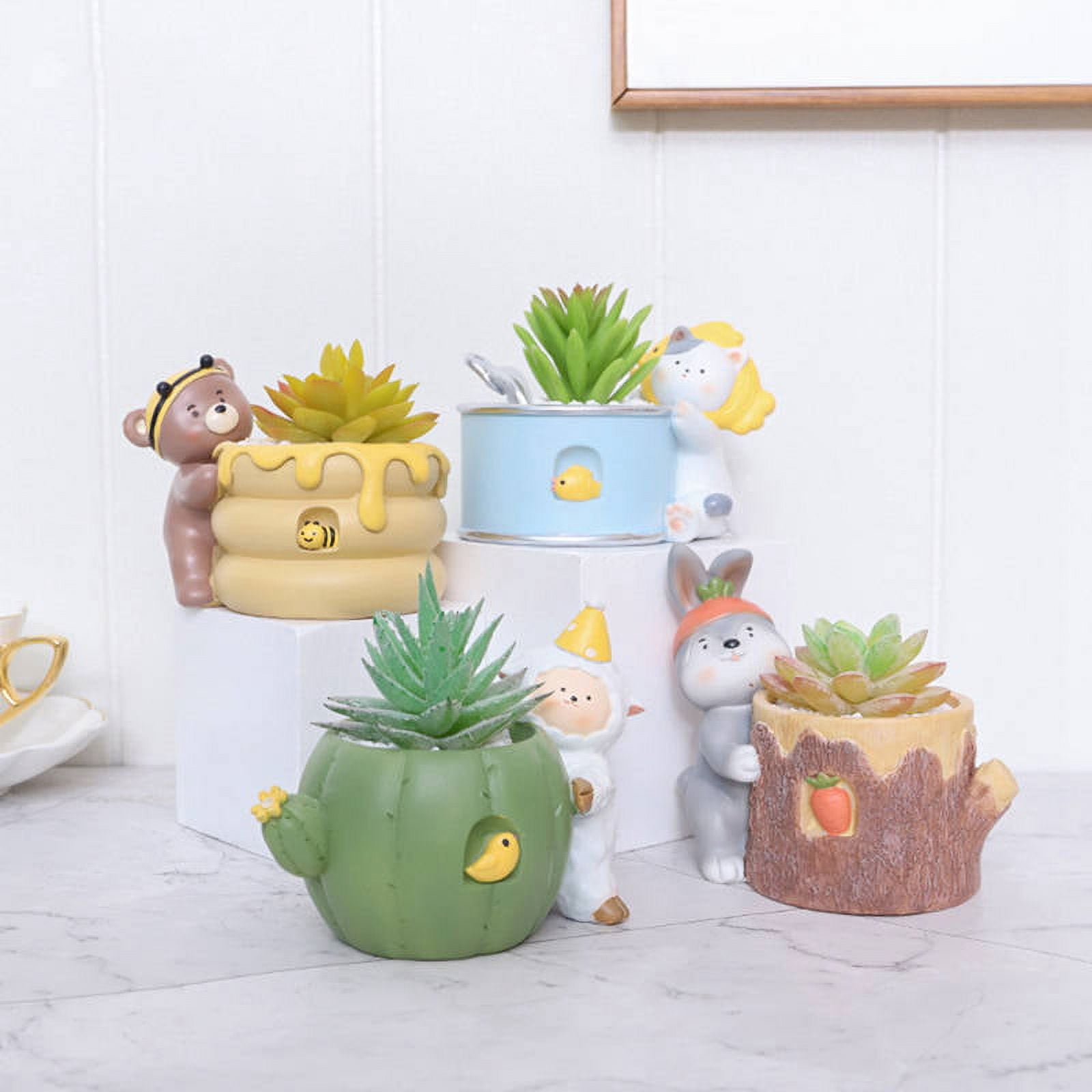 Resin Animals Flower pots,Succulent Planter Pots Container with ...