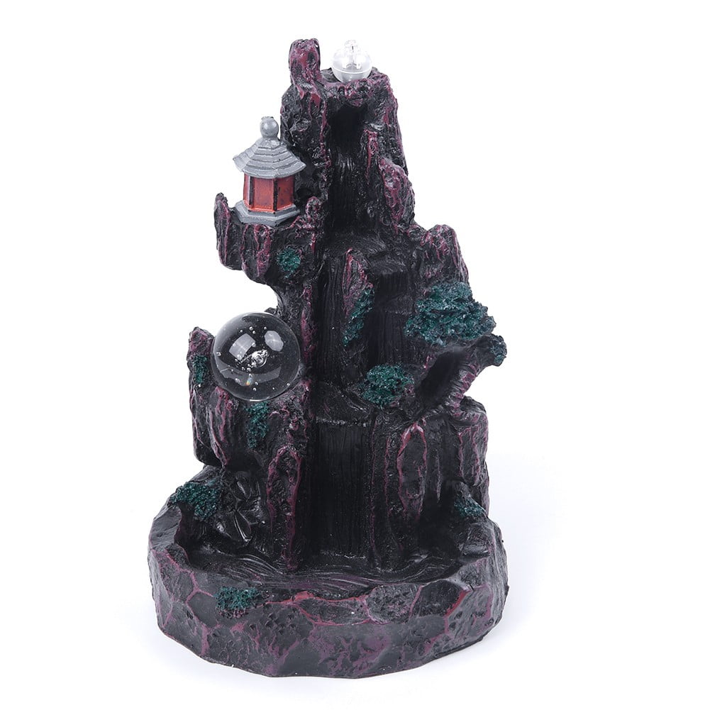 Resin Artificial Mountain Smoke Waterfall Backflow Incense Burner ...