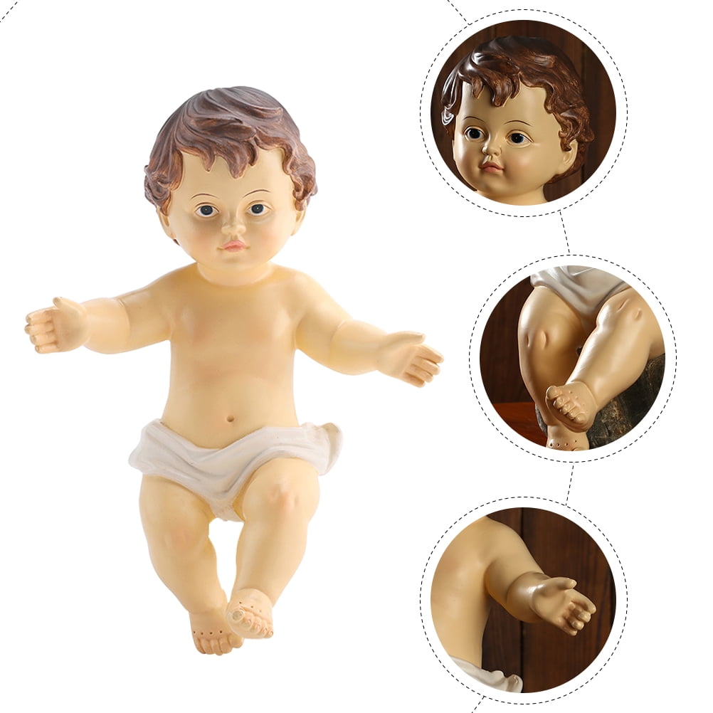 Resin Baby Jesus Party Festival Jesus Doll Ornament Desktop Jesus Doll ...