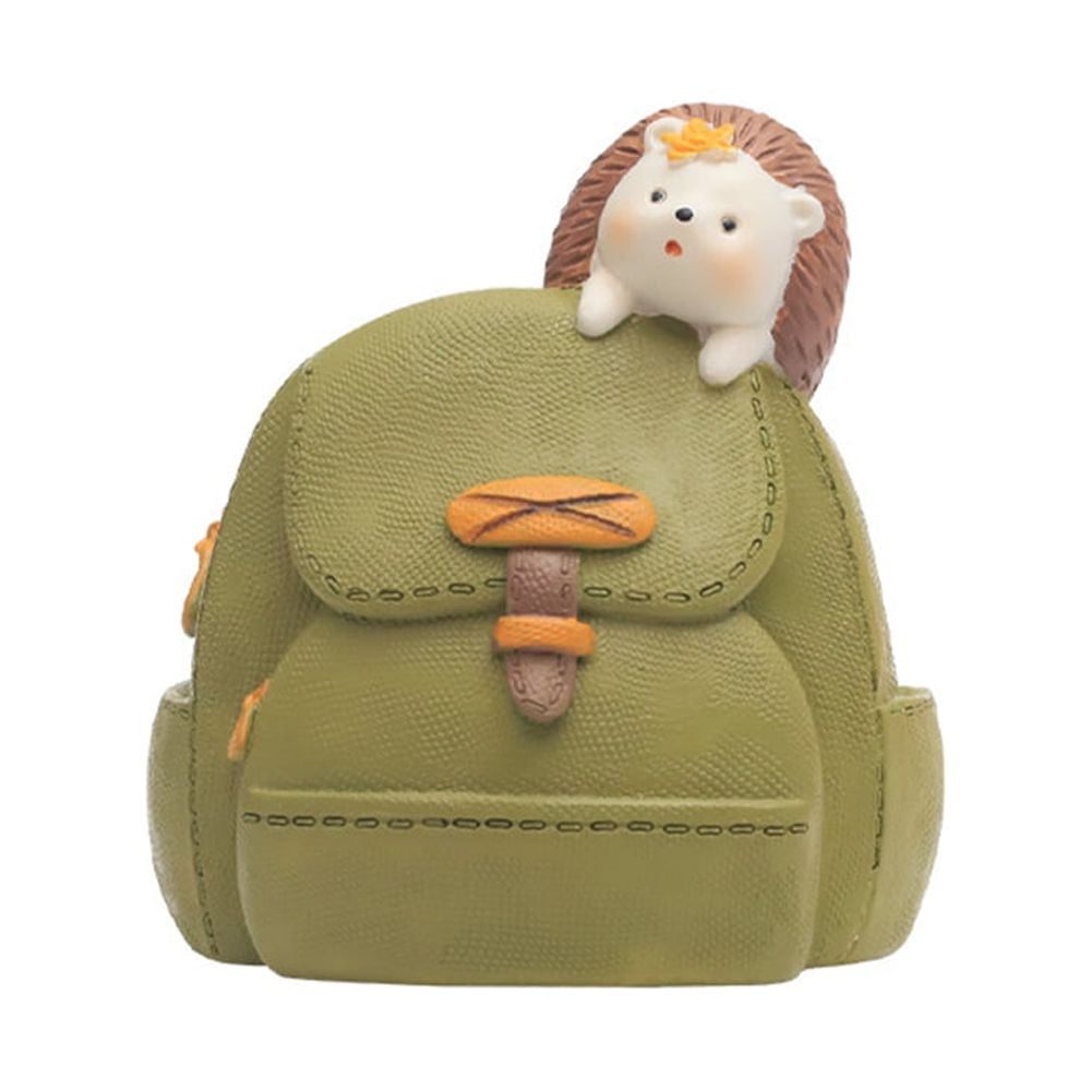 Resin Backpack Shape Planter with Drainage, Cute Small Animals Flower ...