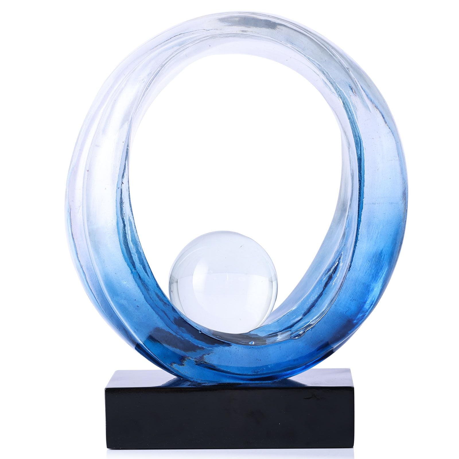 Resin Blue Ocean Wave Statue for Beach House Modern Abstract Art,For ...