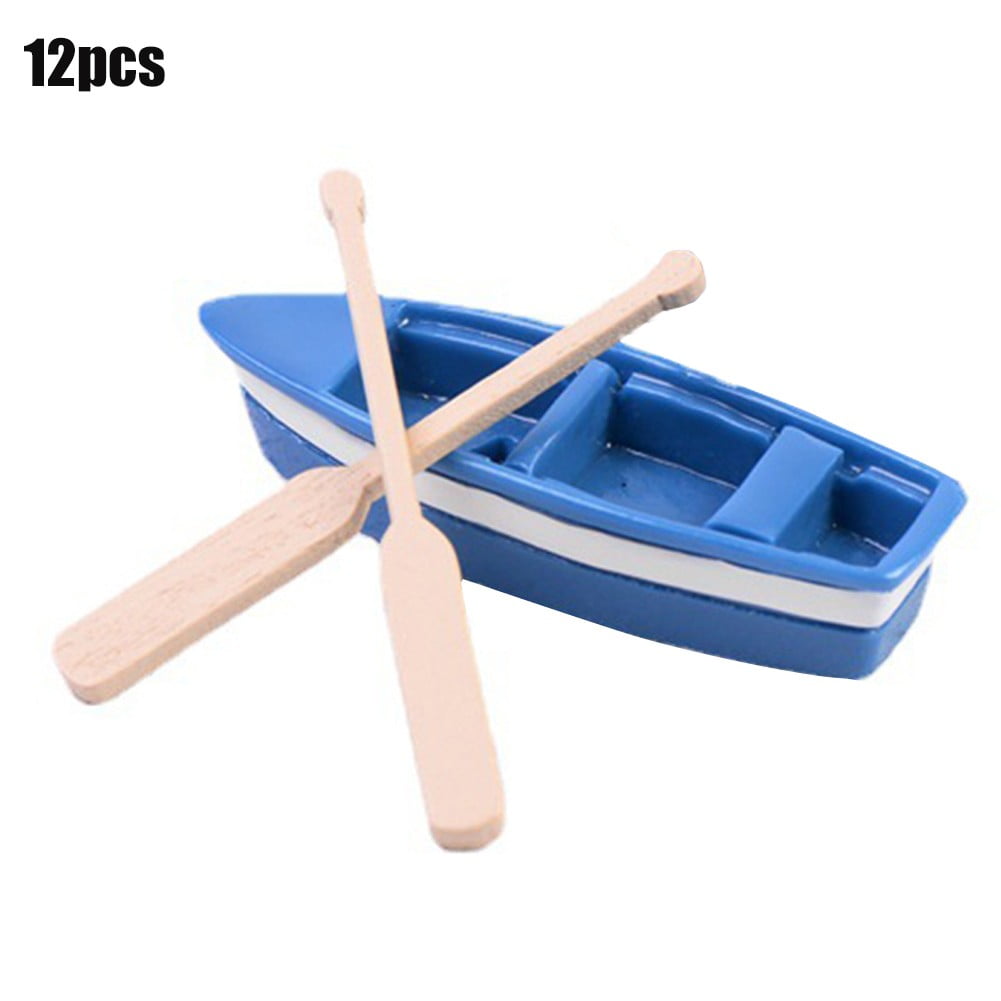 Resin Boat Oars Miniatures Garden Ornament Set Miniature Landscape ...