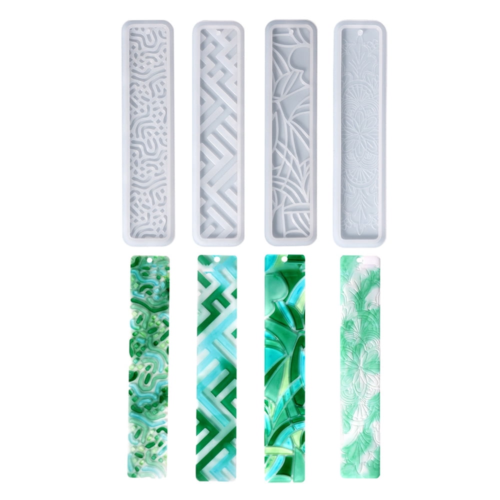 Resin Bookmark Molds for Epoxy Resin Casting for DIY Bookmark Making （4 ...