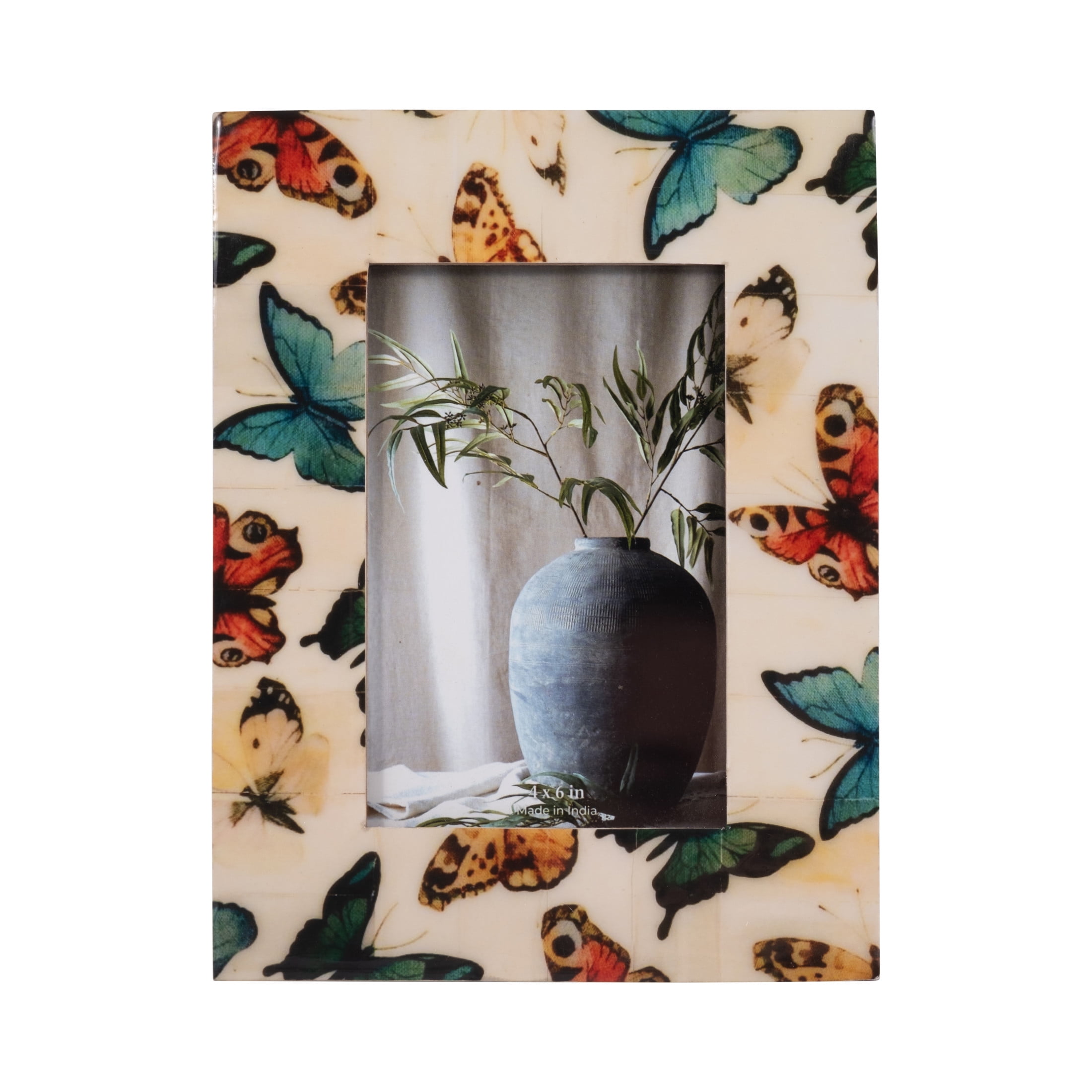 Resin, Butterflies Photo Frame, Multi - Walmart.com